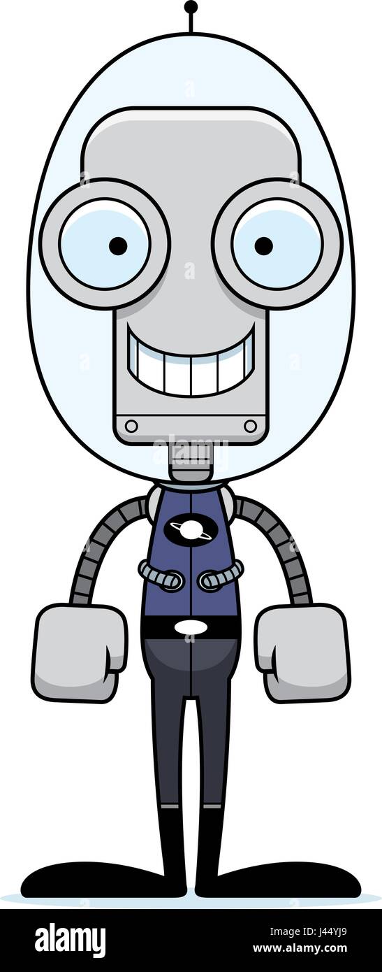 A cartoon spaceman robot smiling Stock Vector Image & Art - Alamy