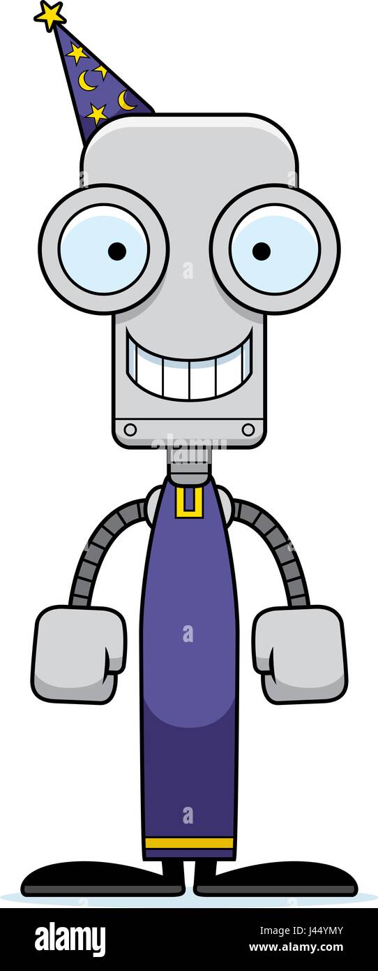 A cartoon wizard robot smiling Stock Vector Image & Art - Alamy