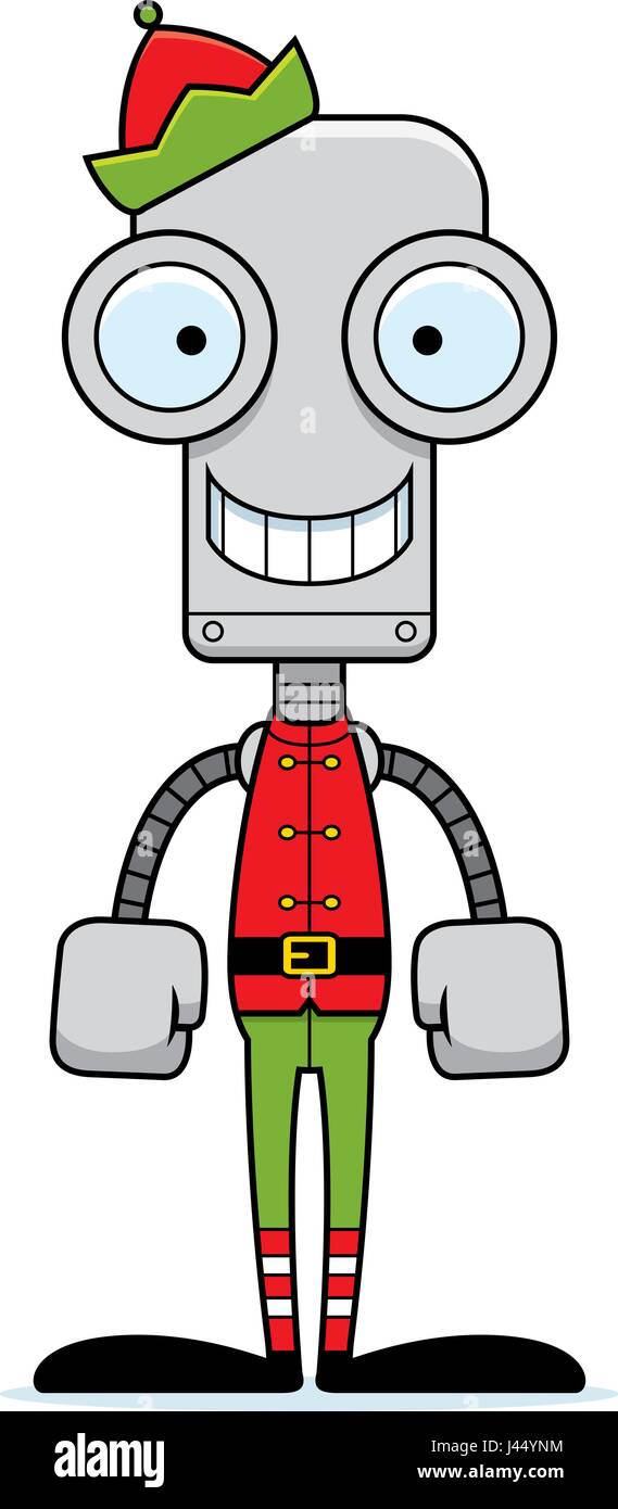 A cartoon Xmas elf robot smiling Stock Vector Image & Art - Alamy