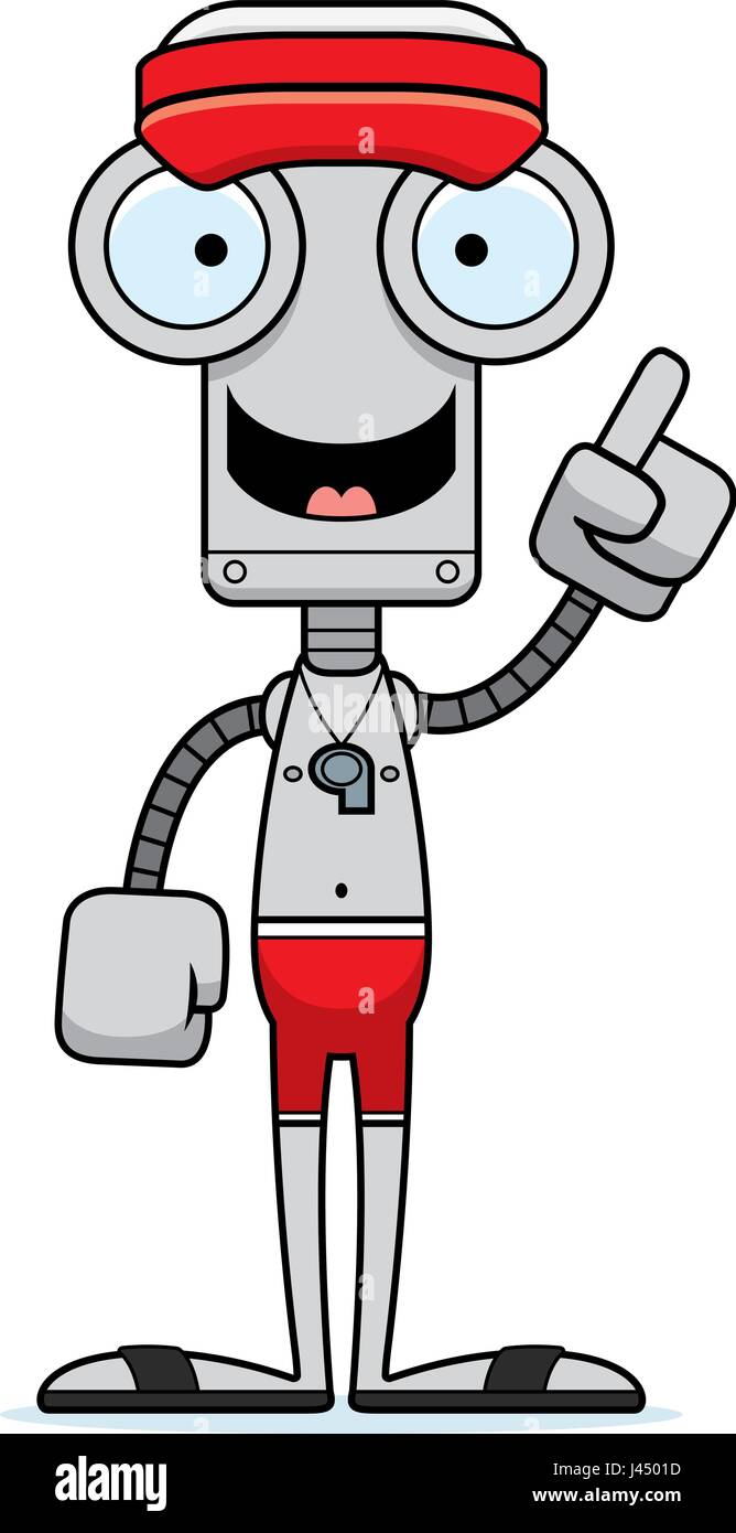 A cartoon lifeguard robot with an idea Stock Vector Image & Art - Alamy