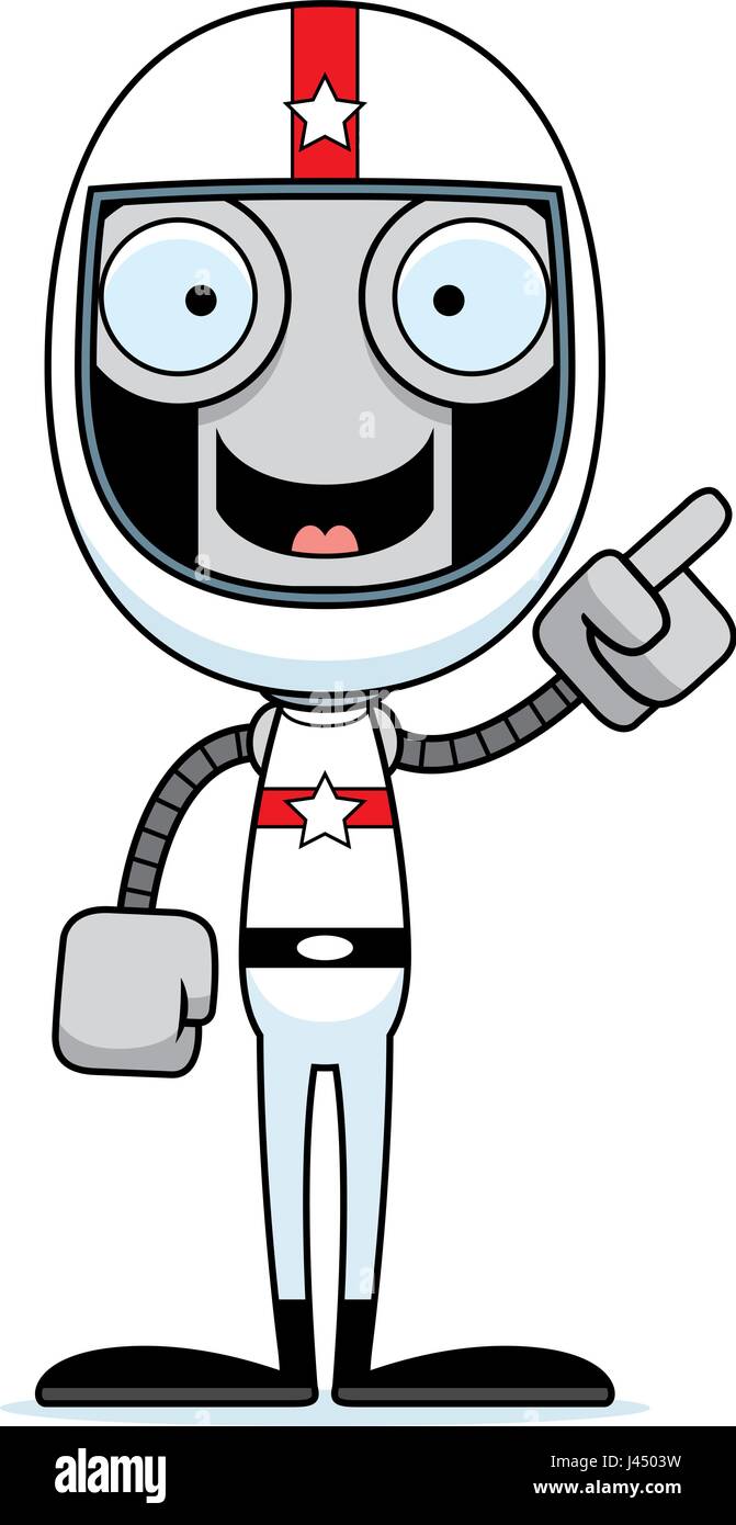 A cartoon race car driver robot with an idea Stock Vector Image & Art ...