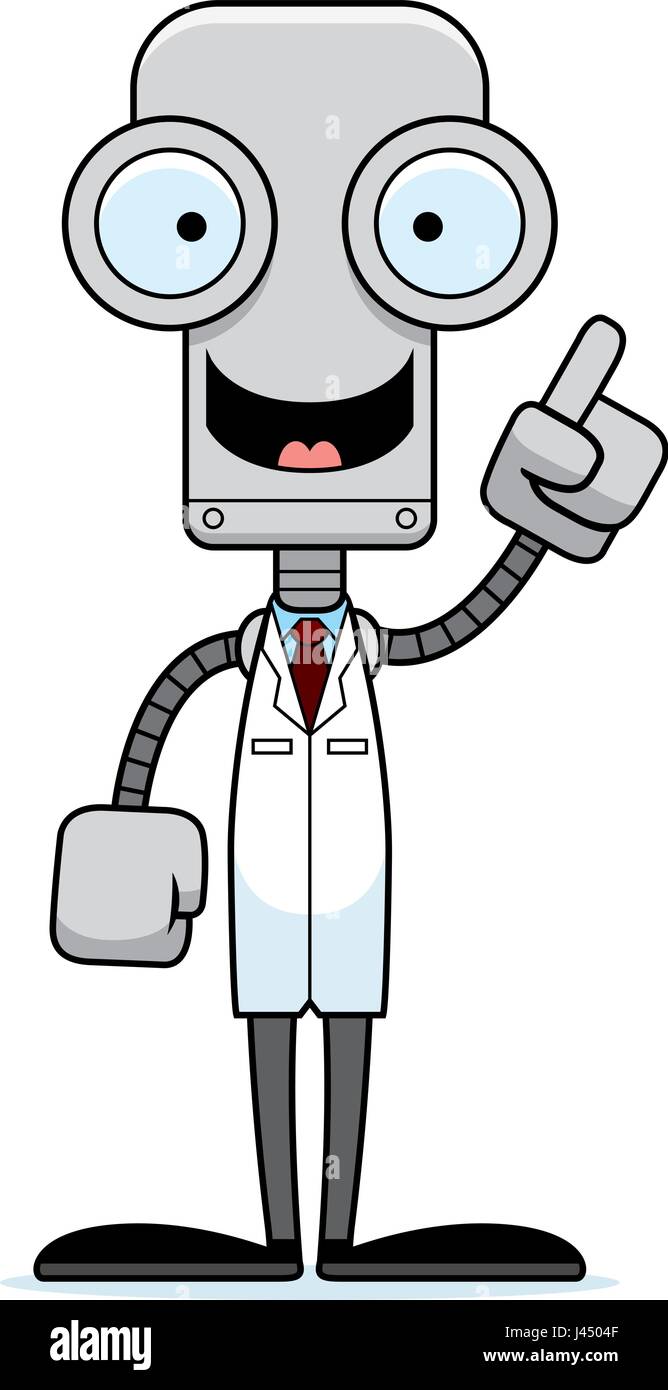 A cartoon scientist robot with an idea Stock Vector Image & Art - Alamy