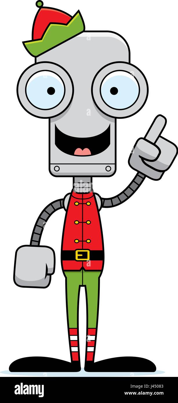 A cartoon Xmas elf robot with an idea Stock Vector Image & Art - Alamy