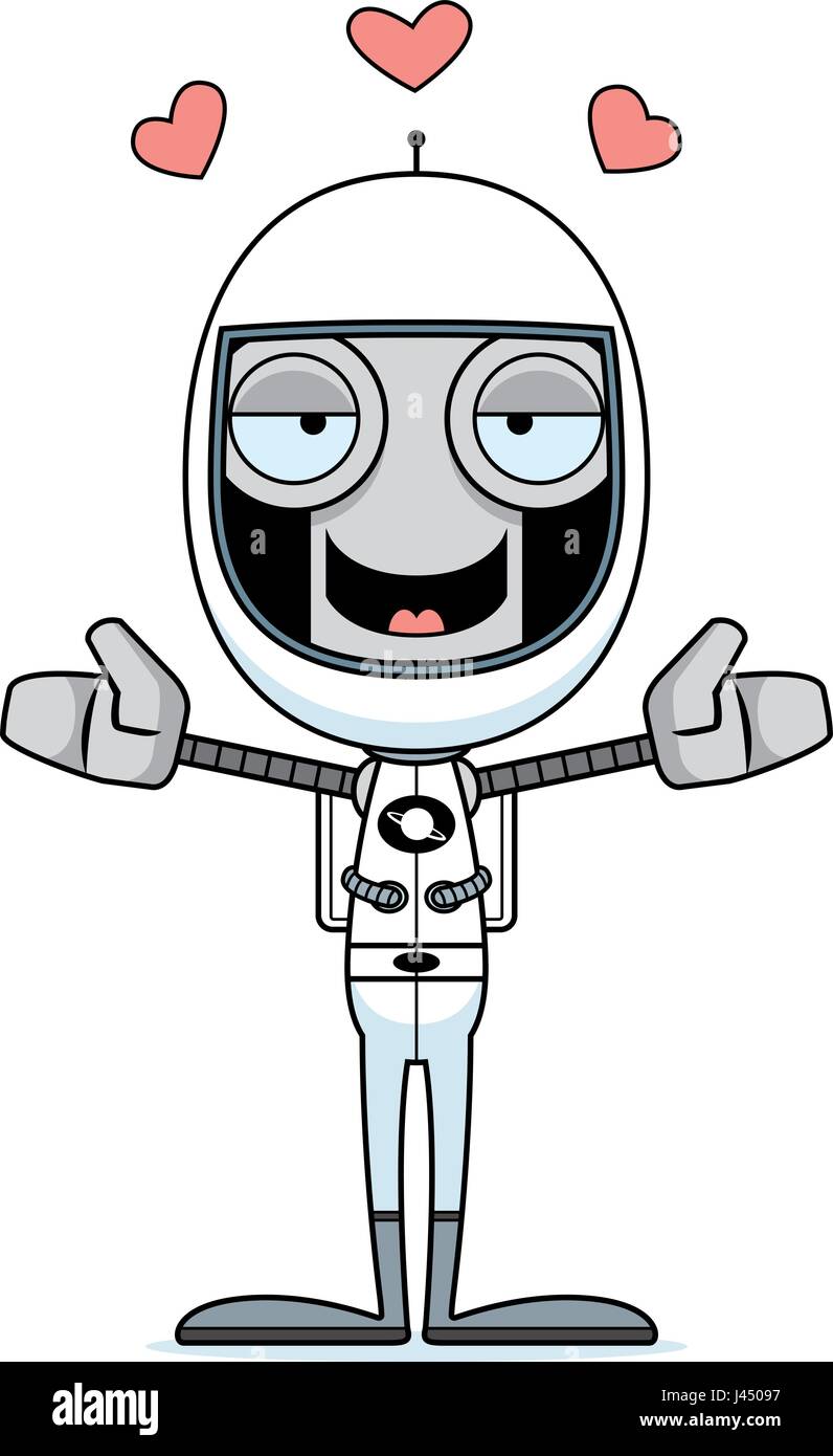 A cartoon astronaut robot ready to give a hug Stock Vector Image & Art ...