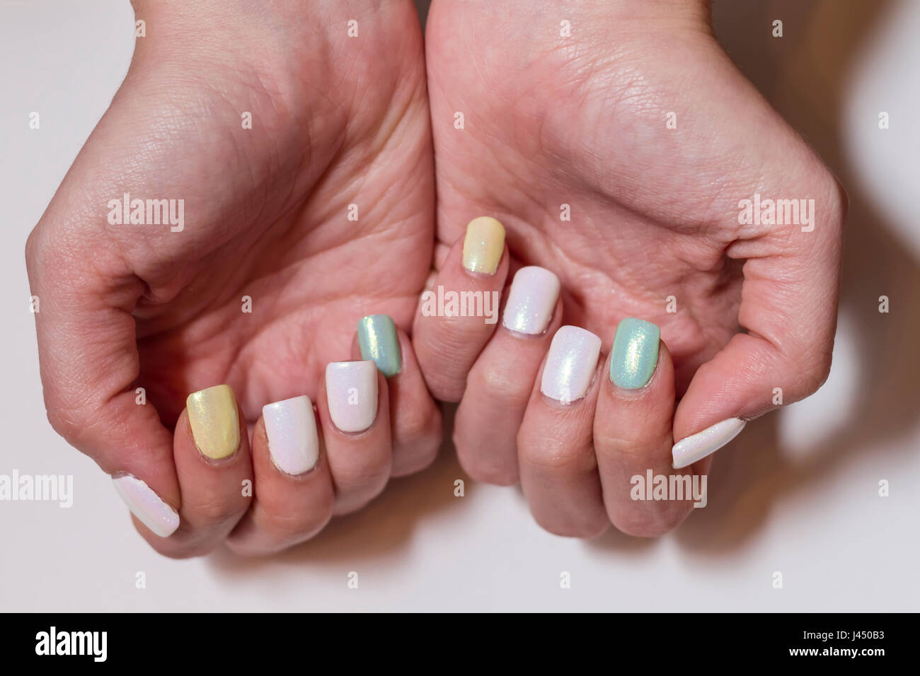 Manicure - Beauty treatment photo of nice manicured fingernails. Soft ...