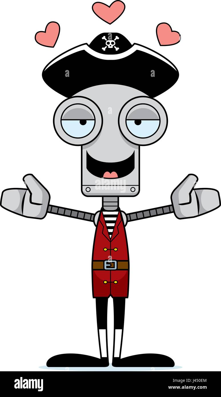 A cartoon pirate robot ready to give a hug Stock Vector Image & Art - Alamy
