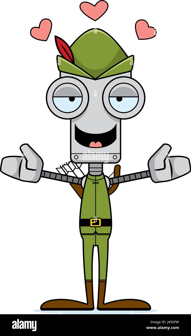 A cartoon Robin Hood robot ready to give a hug Stock Vector Image & Art ...