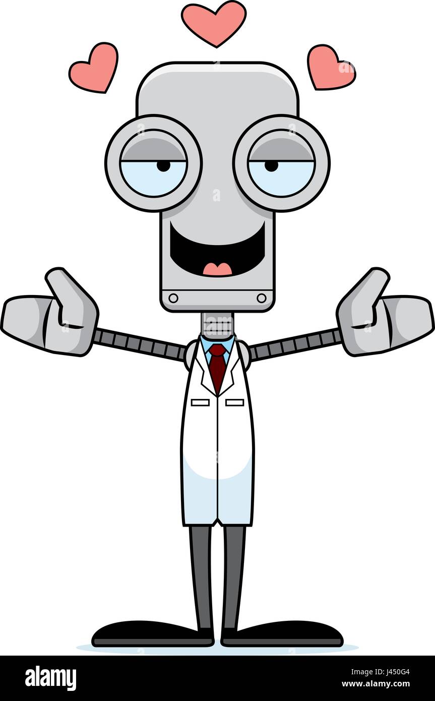 A cartoon scientist robot ready to give a hug Stock Vector Image & Art ...
