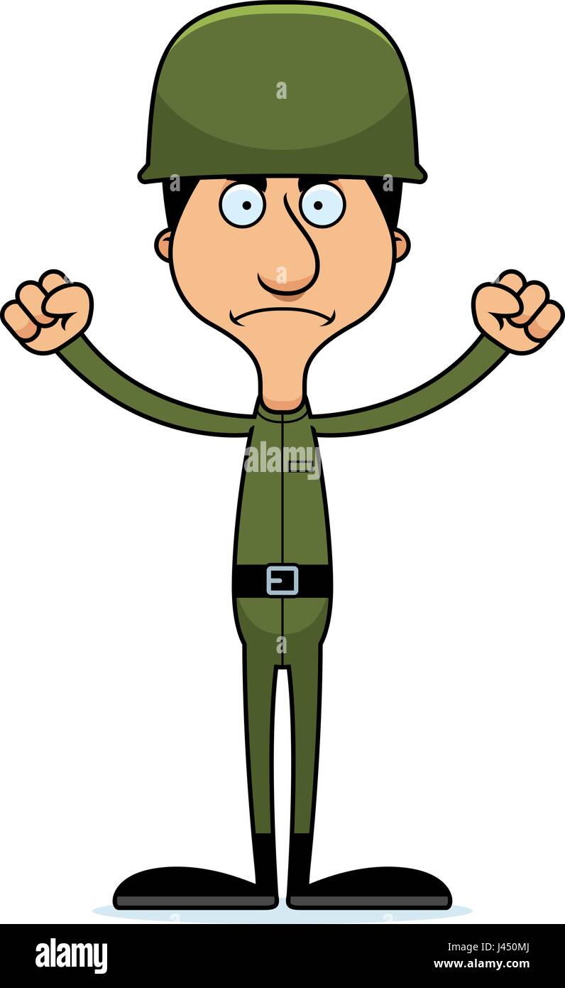 A cartoon soldier man looking angry Stock Vector Image & Art - Alamy