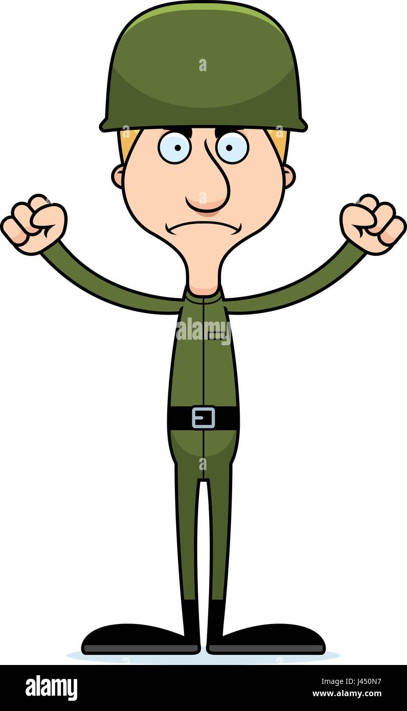 A cartoon soldier man looking angry Stock Vector Image & Art - Alamy