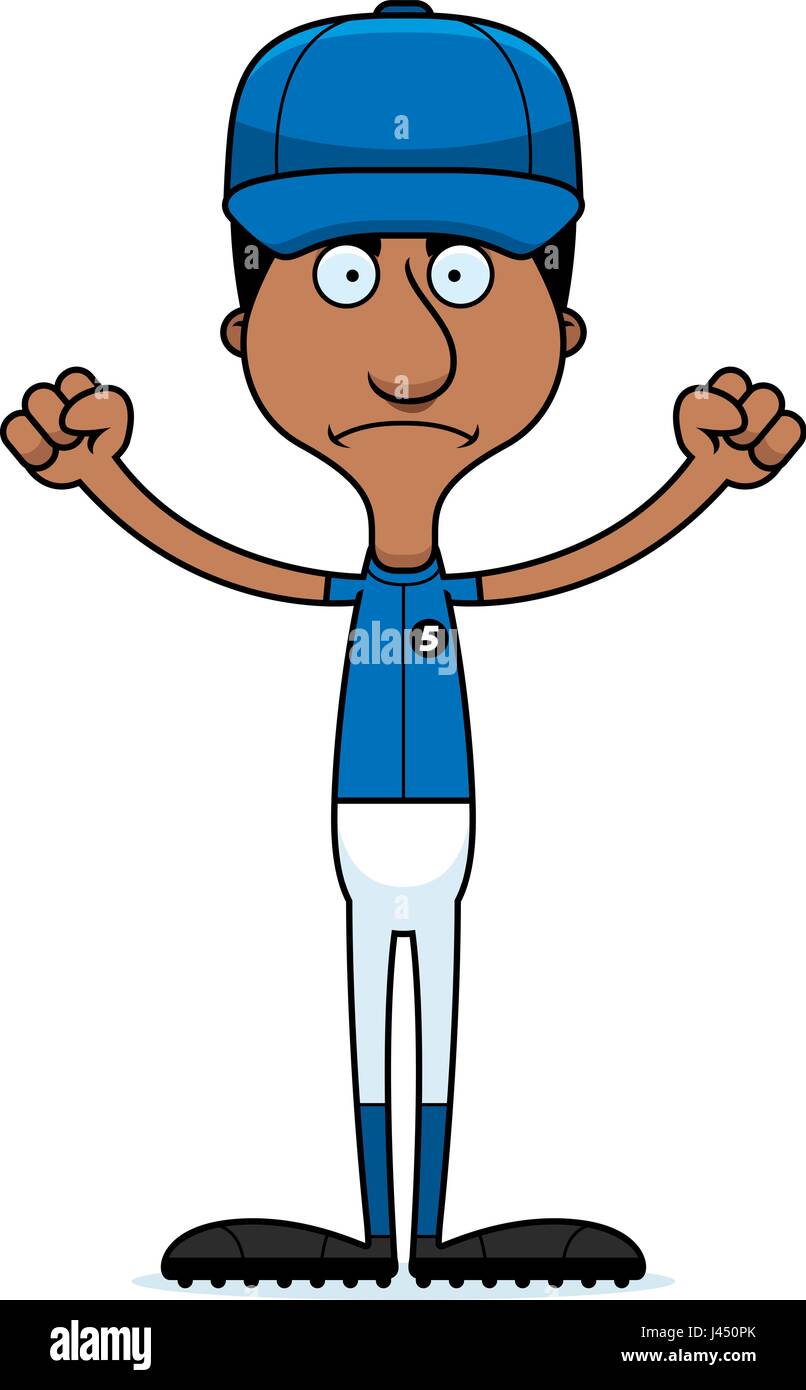 A cartoon baseball player man looking angry Stock Vector Image & Art ...