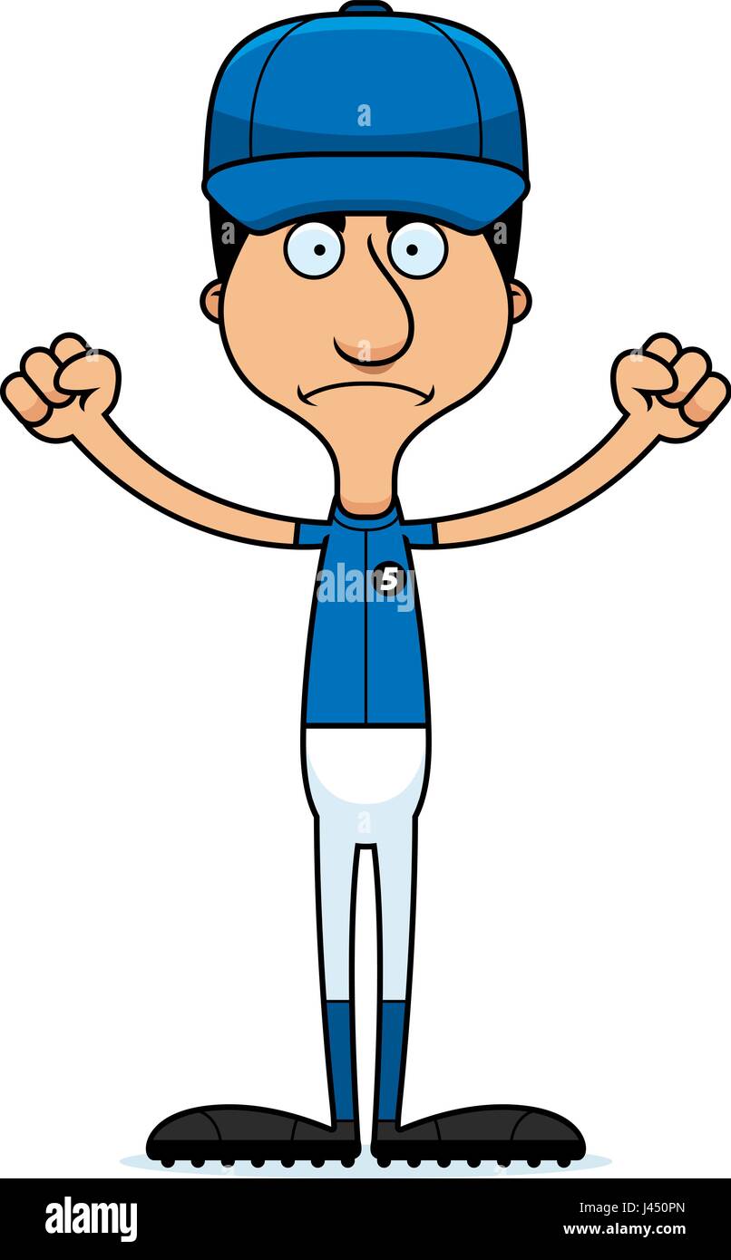 A cartoon baseball player man looking angry Stock Vector Image & Art ...