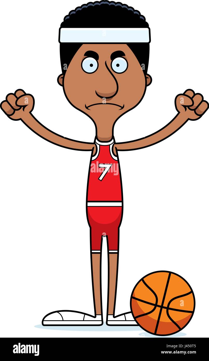 A cartoon basketball player man looking angry Stock Vector Image & Art ...