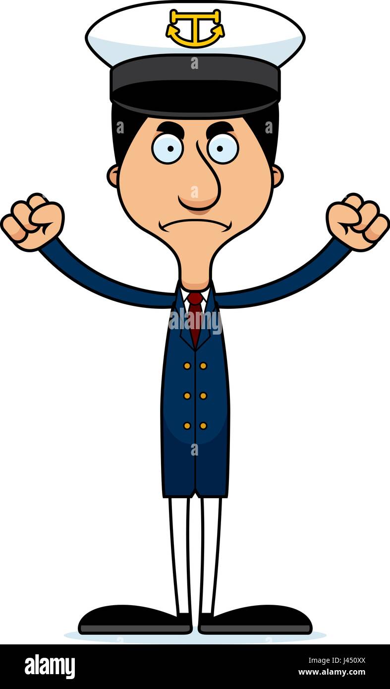 A cartoon boat captain man looking angry Stock Vector Image & Art - Alamy