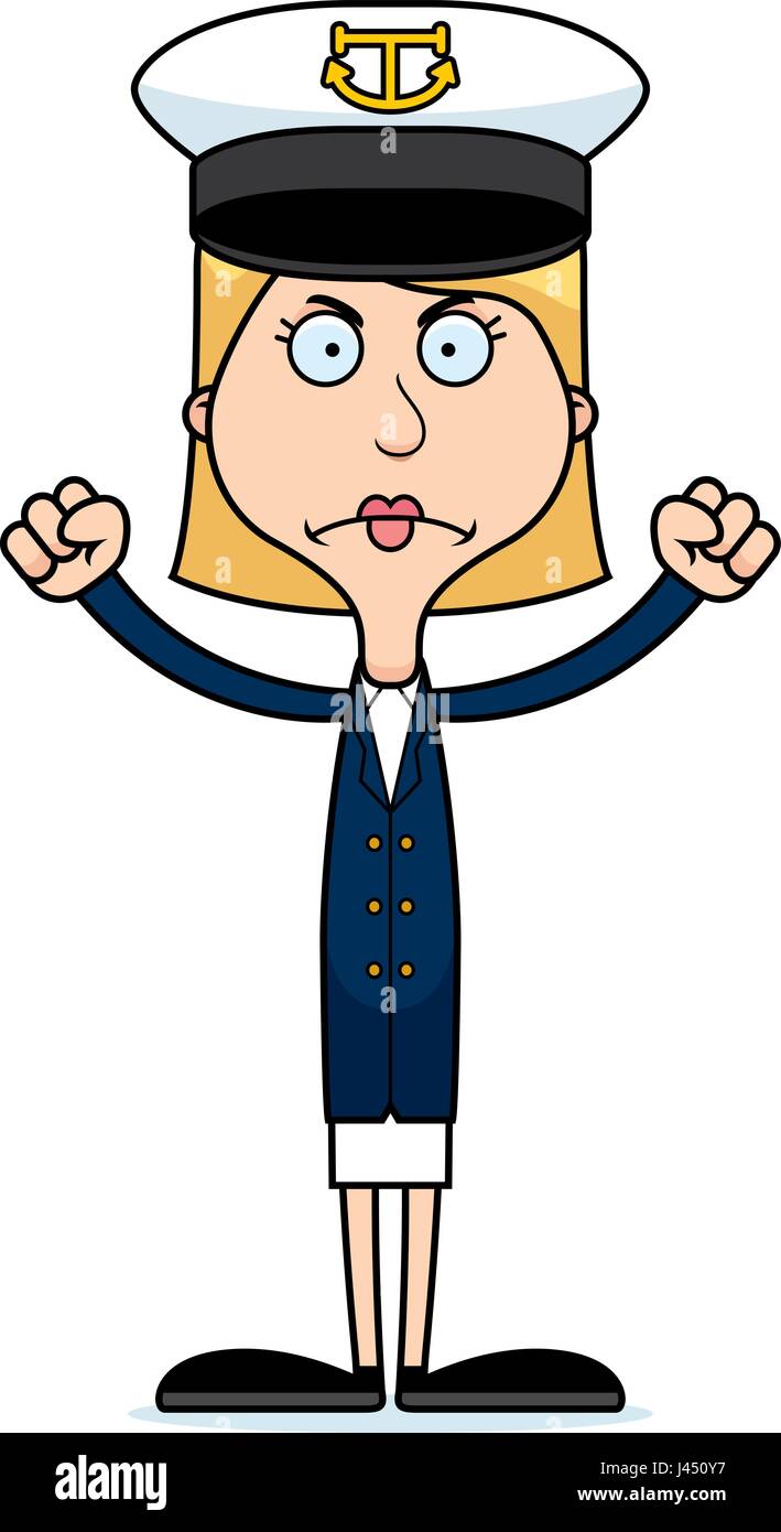 A cartoon boat captain woman looking angry Stock Vector Image & Art - Alamy