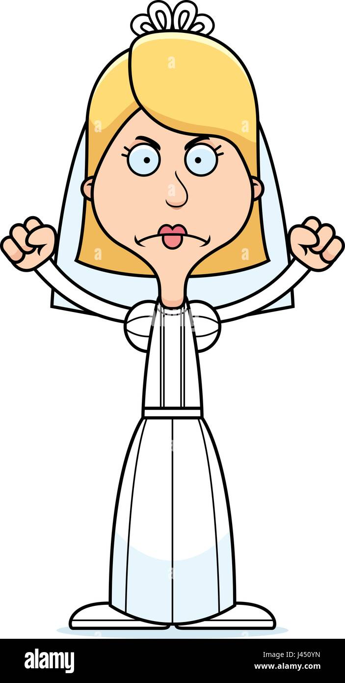 A cartoon bride woman looking angry Stock Vector Image & Art - Alamy