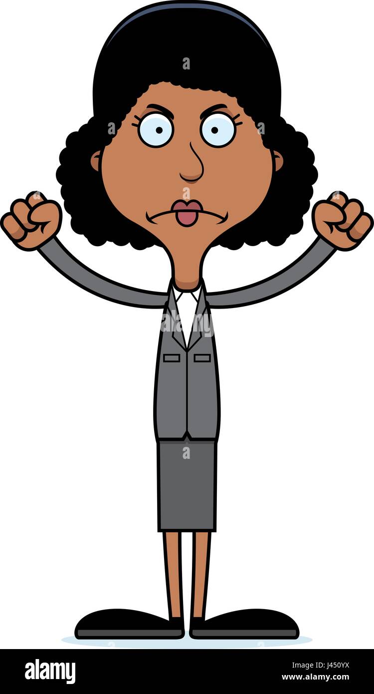 A cartoon businessperson woman looking angry Stock Vector Image & Art ...