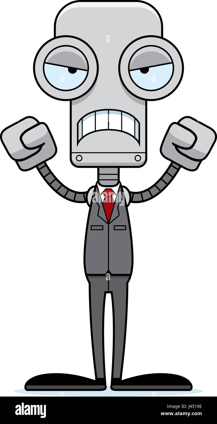 A cartoon businessperson robot looking angry Stock Vector Image & Art ...