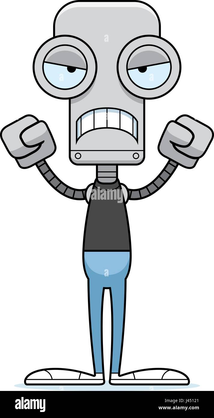 A cartoon robot looking angry Stock Vector Image & Art - Alamy