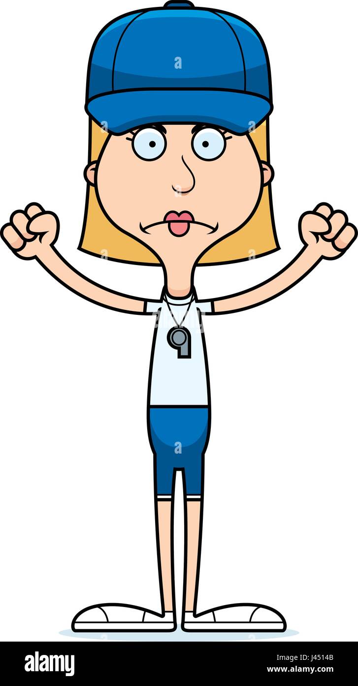 A cartoon coach woman looking angry Stock Vector Image & Art - Alamy