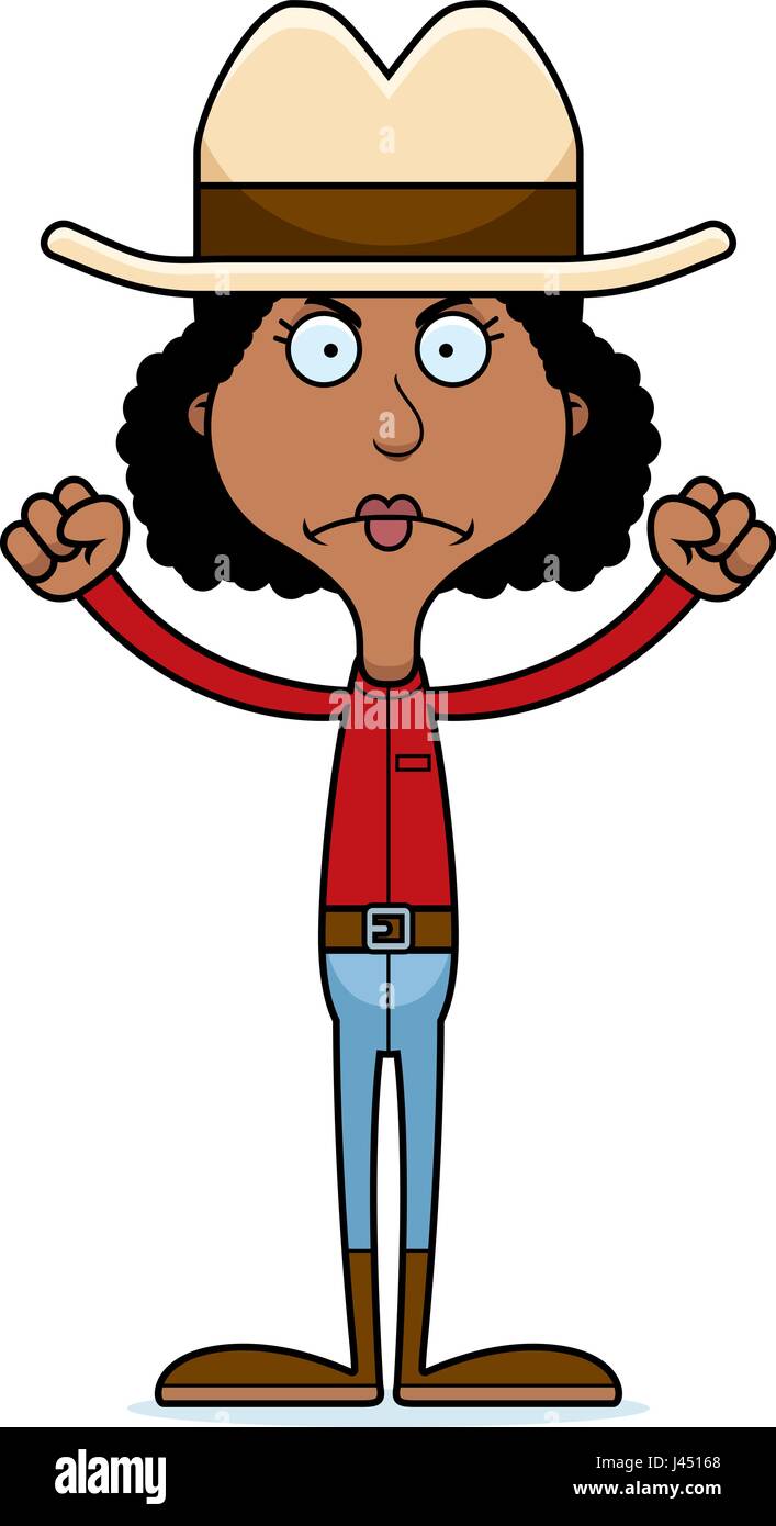 A cartoon cowboy woman looking angry Stock Vector Image & Art - Alamy