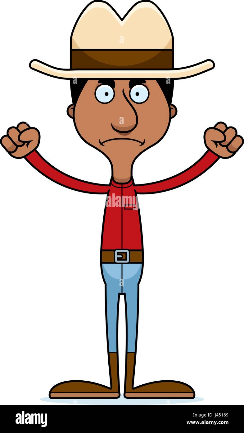 A cartoon cowboy man looking angry Stock Vector Image & Art - Alamy