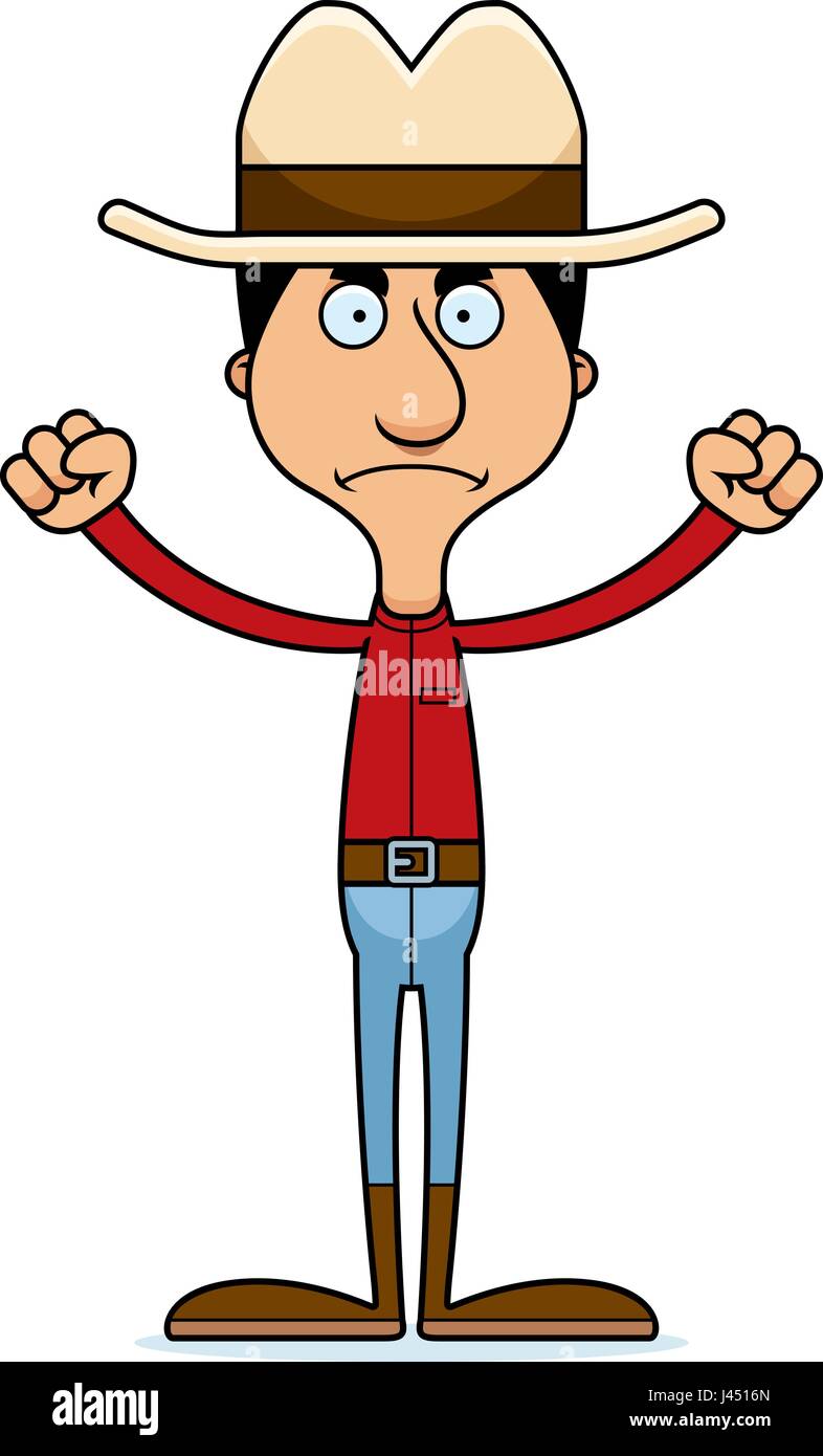 A cartoon cowboy man looking angry Stock Vector Image & Art - Alamy