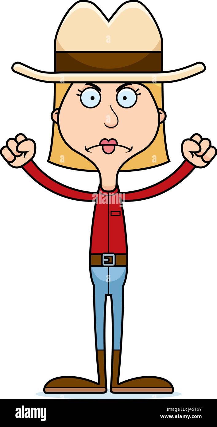 A cartoon cowboy woman looking angry Stock Vector Image & Art - Alamy