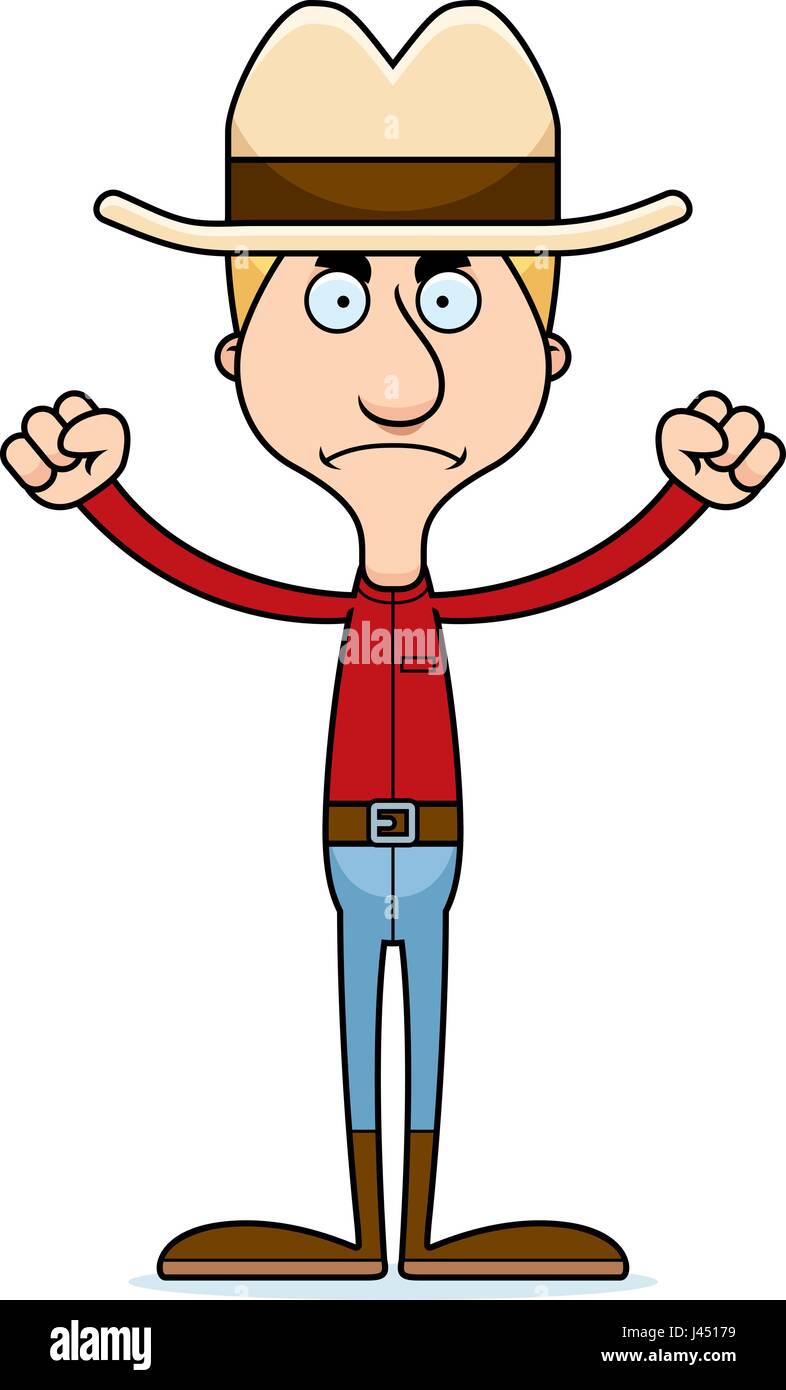A cartoon cowboy man looking angry Stock Vector Image & Art - Alamy