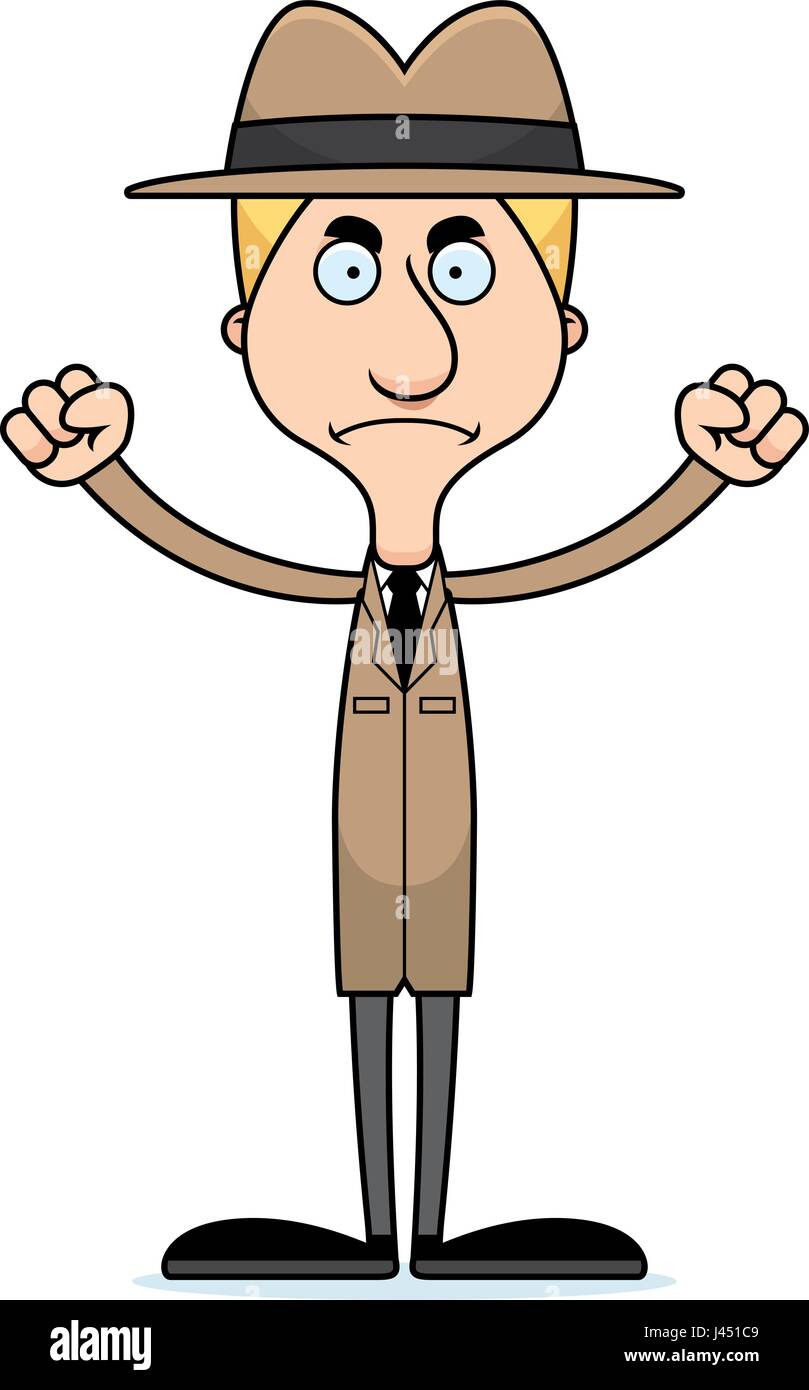 A cartoon detective man looking angry Stock Vector Image & Art - Alamy