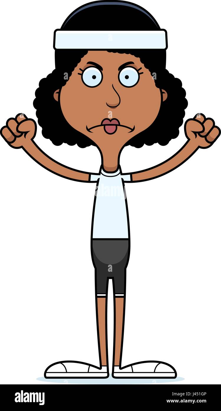 A cartoon fitness woman looking angry Stock Vector Image & Art - Alamy