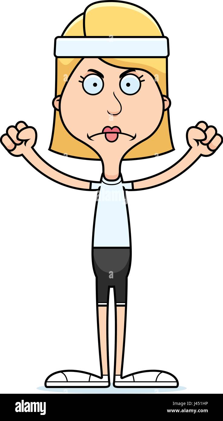 A cartoon fitness woman looking angry Stock Vector Image & Art - Alamy