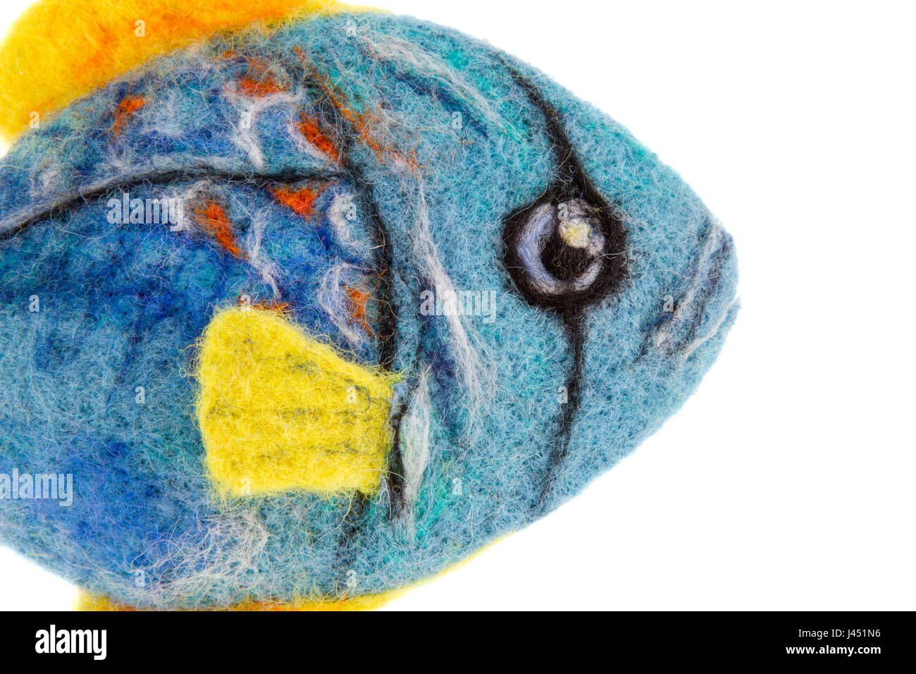 a beautiful blue aquarium fish made of wool Stock Photo - Alamy