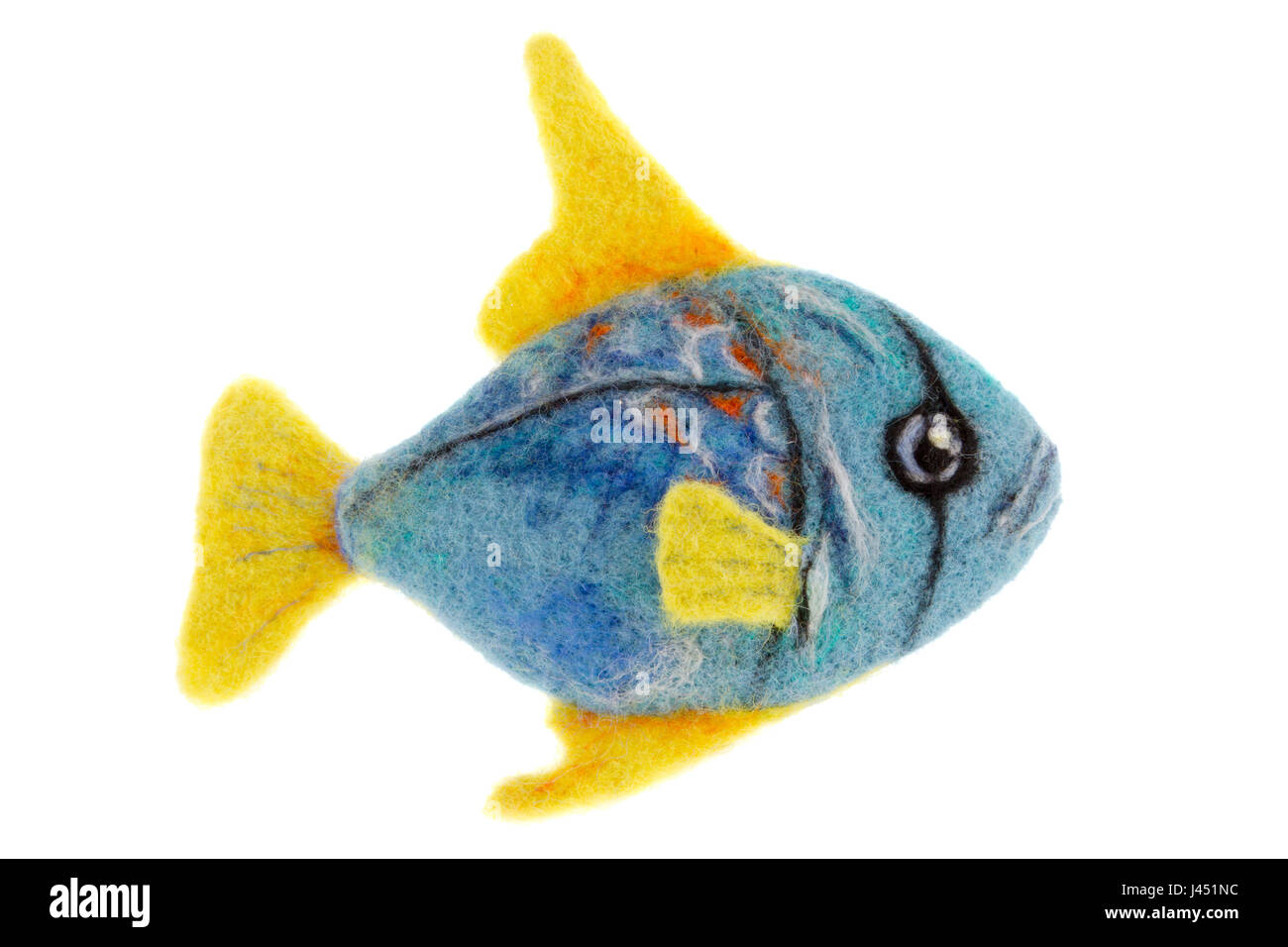 a beautiful blue aquarium fish made of wool Stock Photo - Alamy