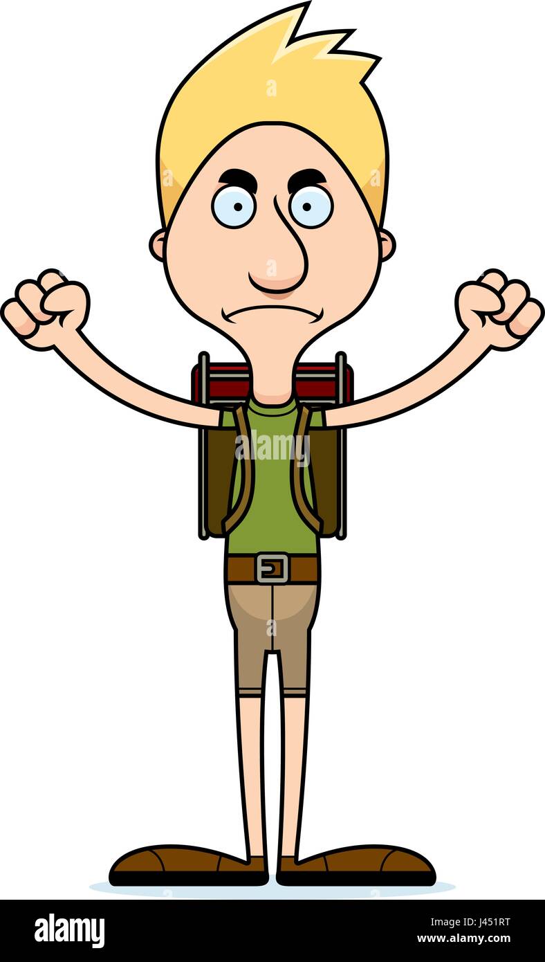 A cartoon hiker man looking angry Stock Vector Image & Art - Alamy