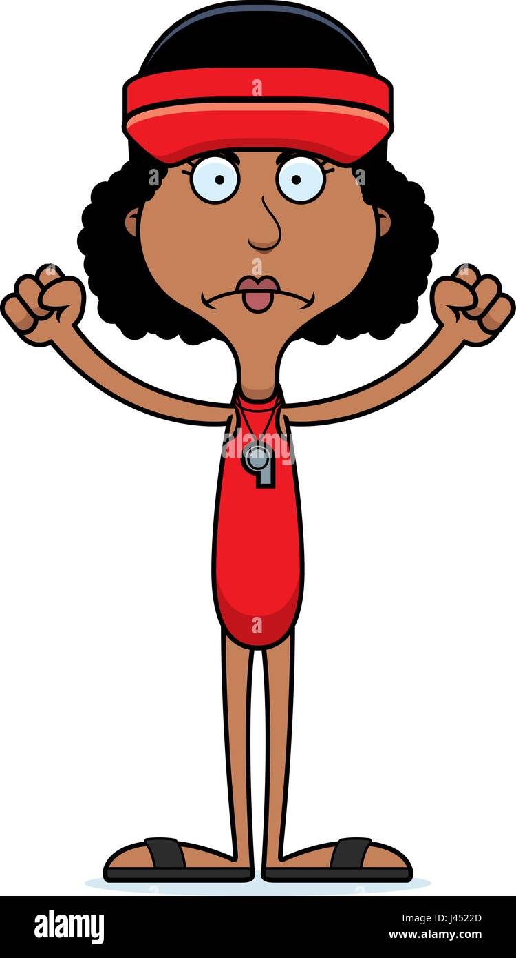A cartoon lifeguard woman looking angry Stock Vector Image & Art - Alamy