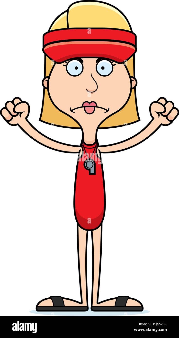 A cartoon lifeguard woman looking angry Stock Vector Image & Art - Alamy