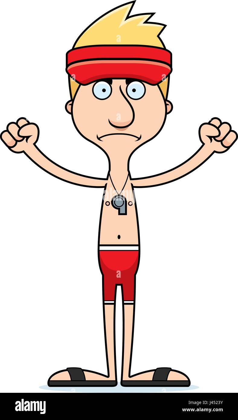 A cartoon lifeguard man looking angry Stock Vector Image & Art - Alamy