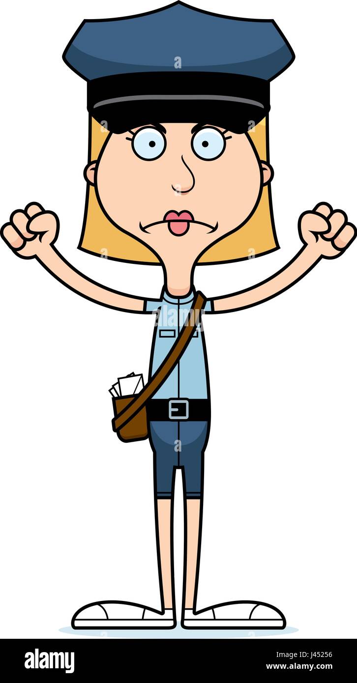 A cartoon mail carrier woman looking angry Stock Vector Image & Art - Alamy