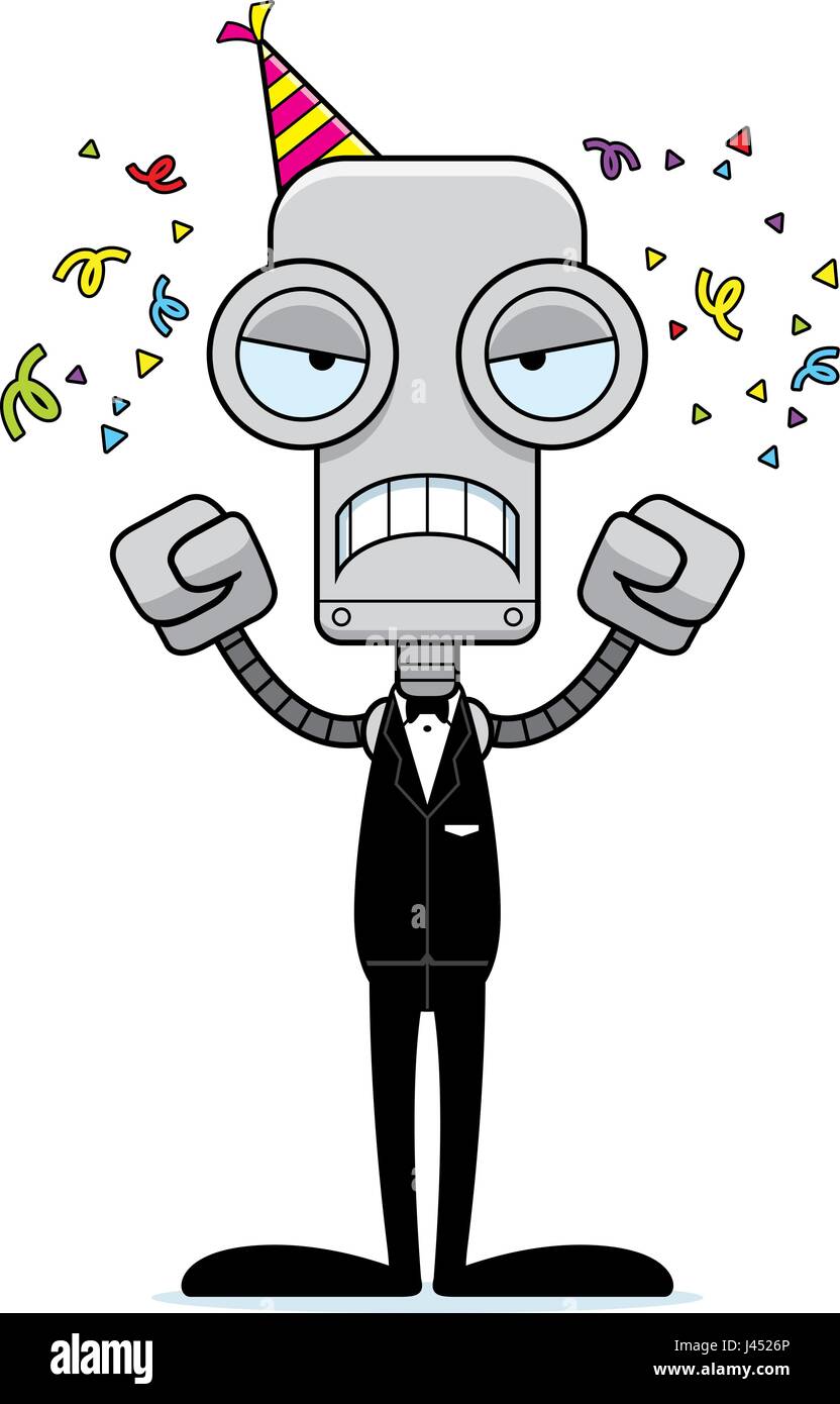 A cartoon party robot looking angry Stock Vector Image & Art - Alamy