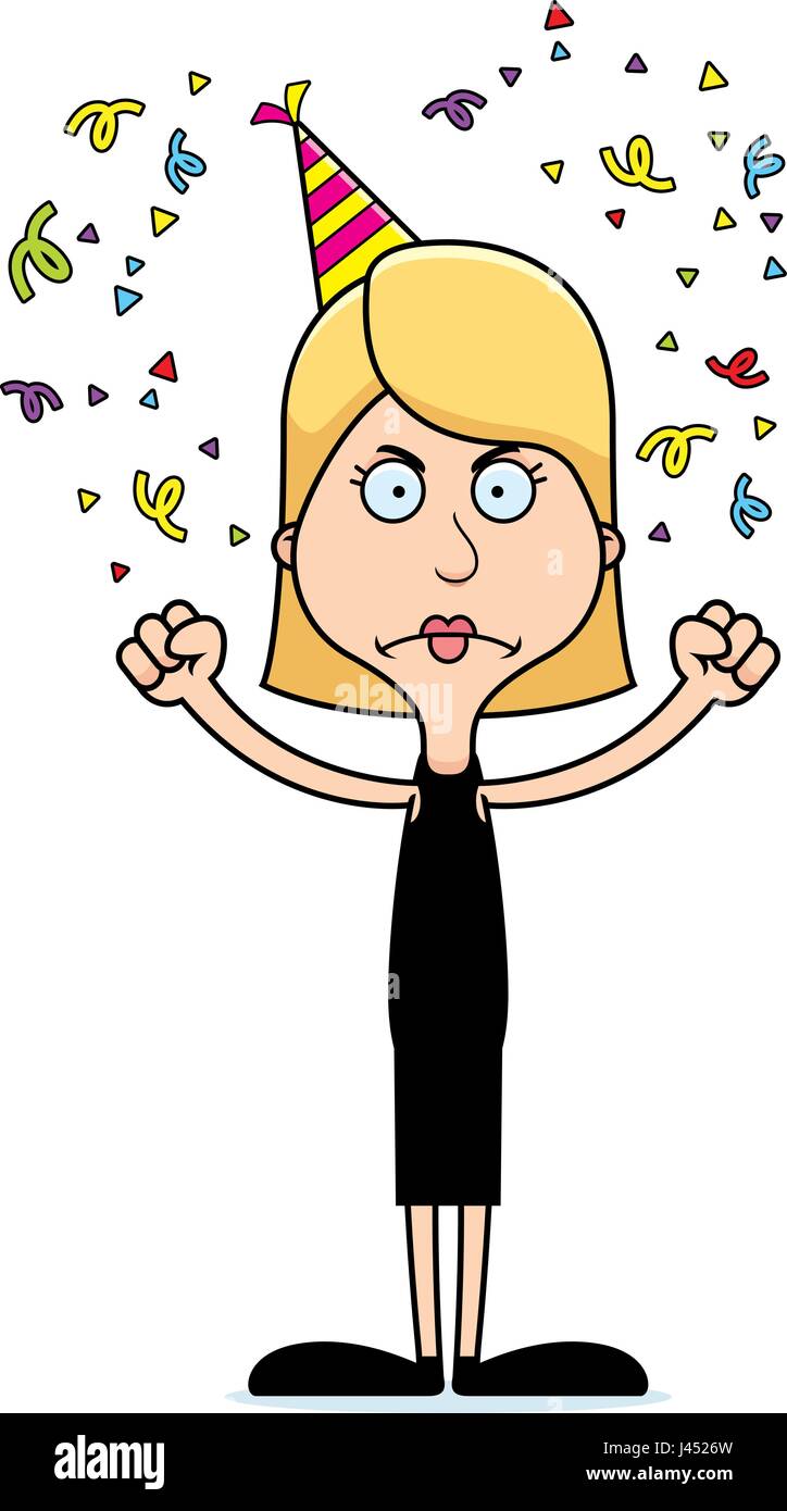 A cartoon party woman looking angry Stock Vector Image & Art - Alamy