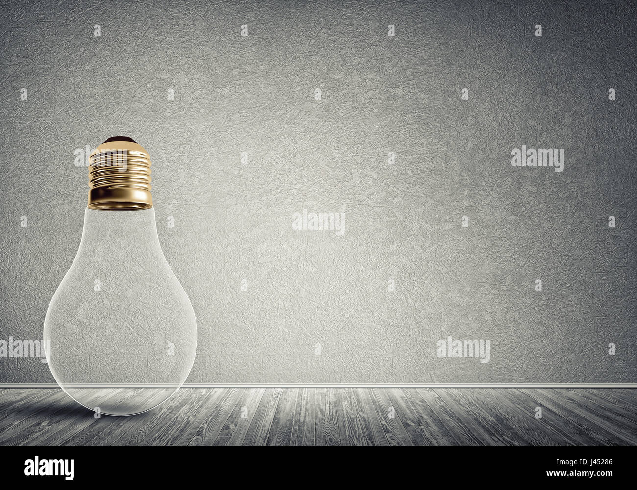 Light bulb in room Stock Photo - Alamy