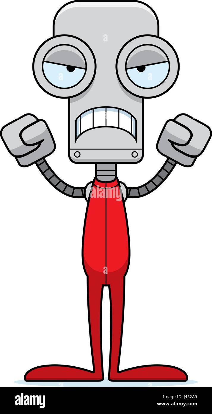 A cartoon robot looking angry in pajamas Stock Vector Image & Art - Alamy