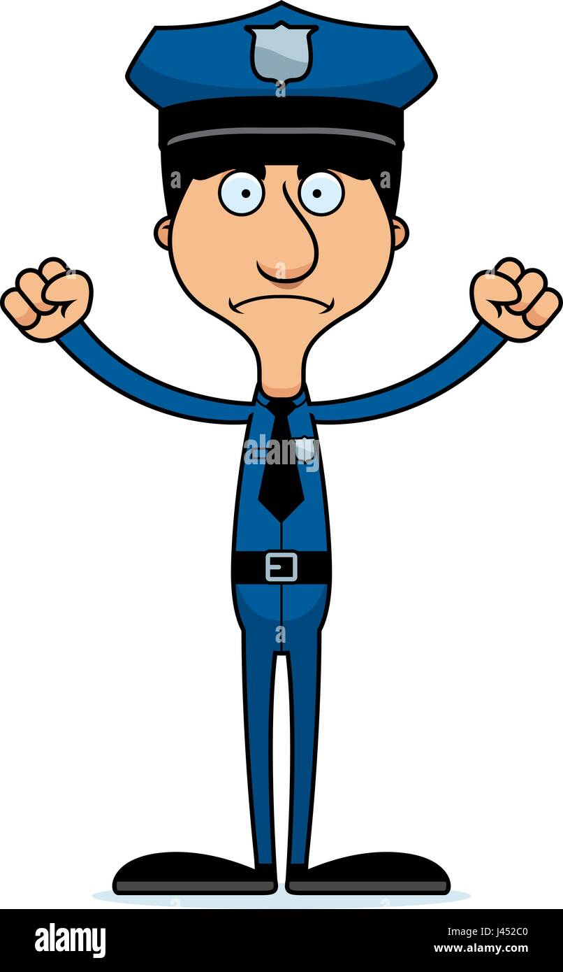 A cartoon police officer man looking angry Stock Vector Image & Art - Alamy