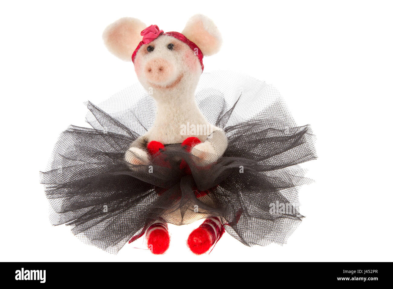 a White toy pig in a tutu Stock Photo - Alamy