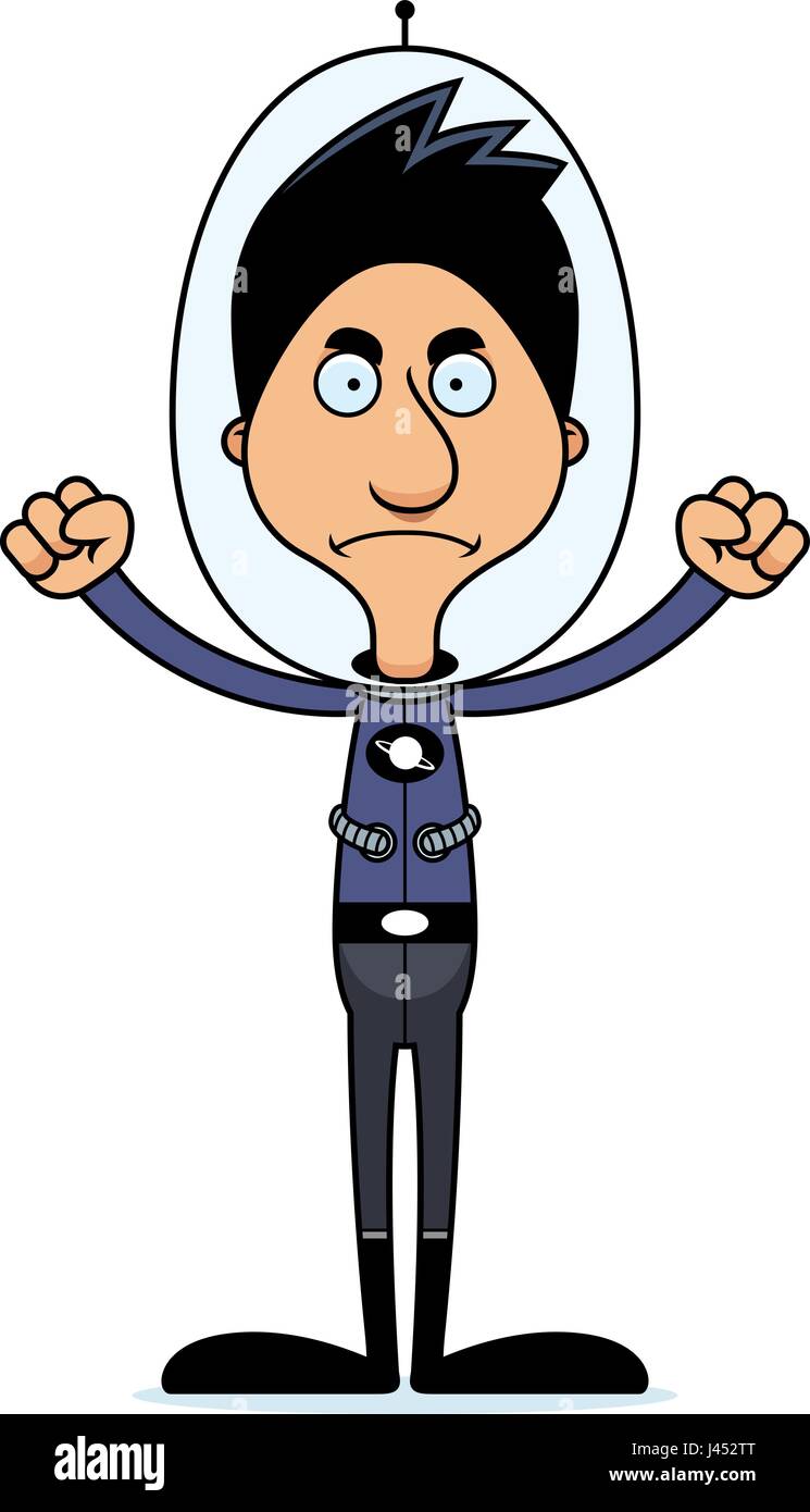 A cartoon spaceman man looking angry Stock Vector Image & Art - Alamy