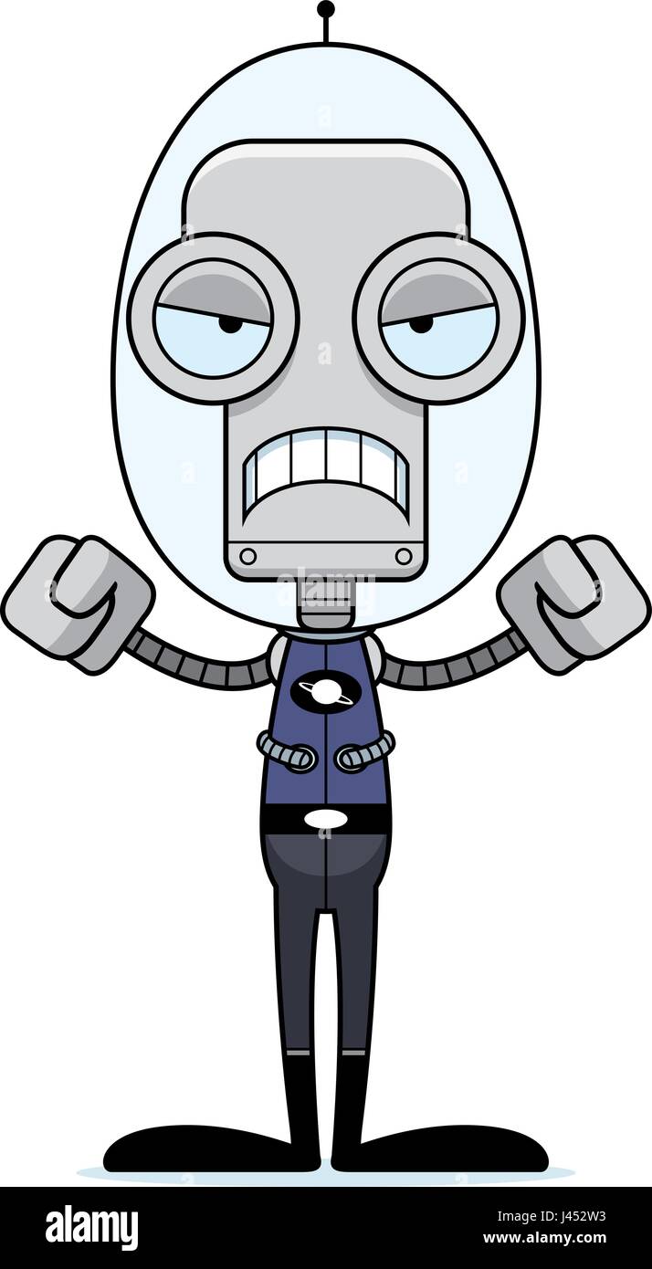 A cartoon spaceman robot looking angry Stock Vector Image & Art - Alamy