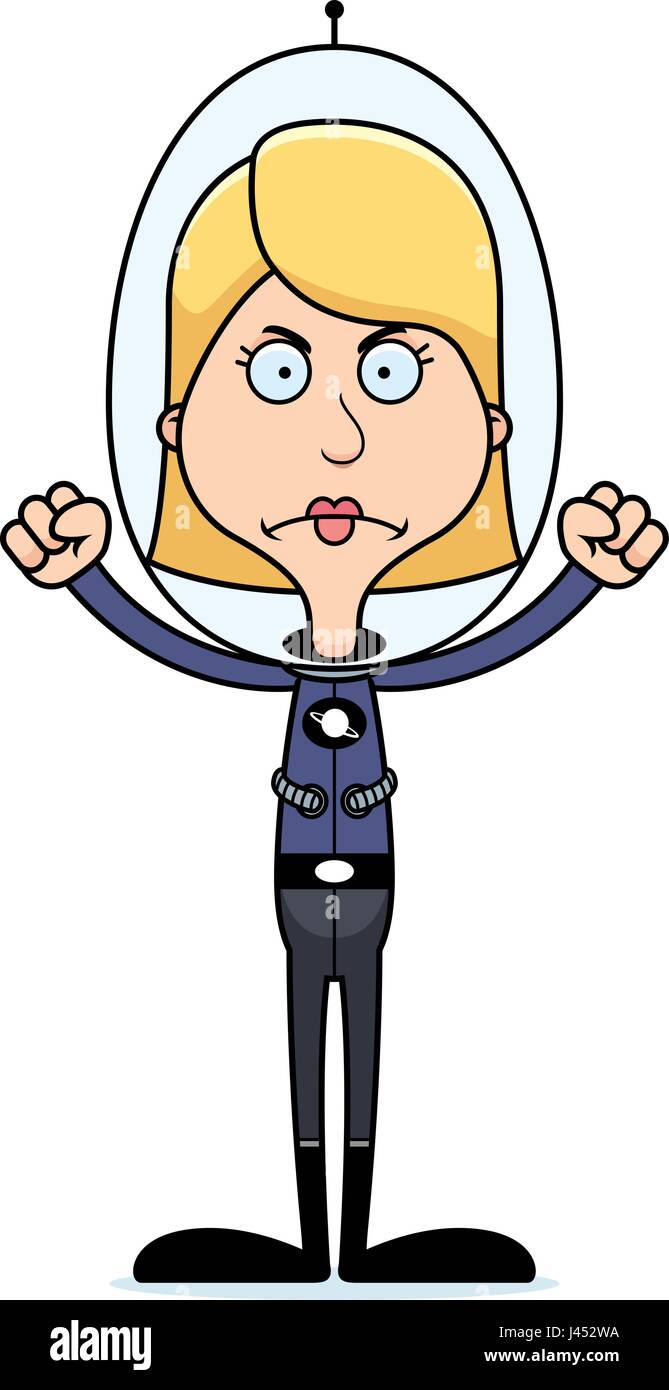 A cartoon spaceman woman looking angry Stock Vector Image & Art - Alamy