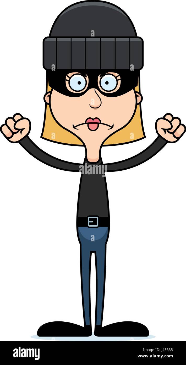 Cartoon thief woman looking angry hi-res stock photography and images ...