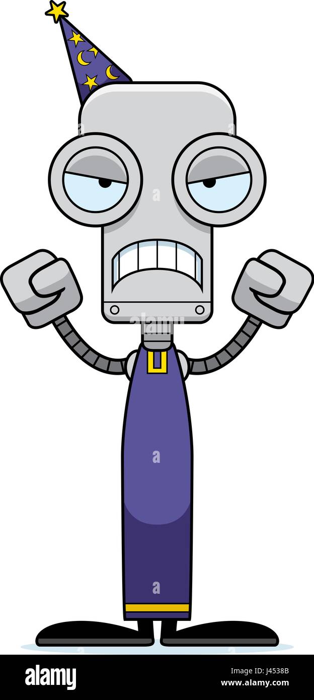 A cartoon wizard robot looking angry Stock Vector Image & Art - Alamy